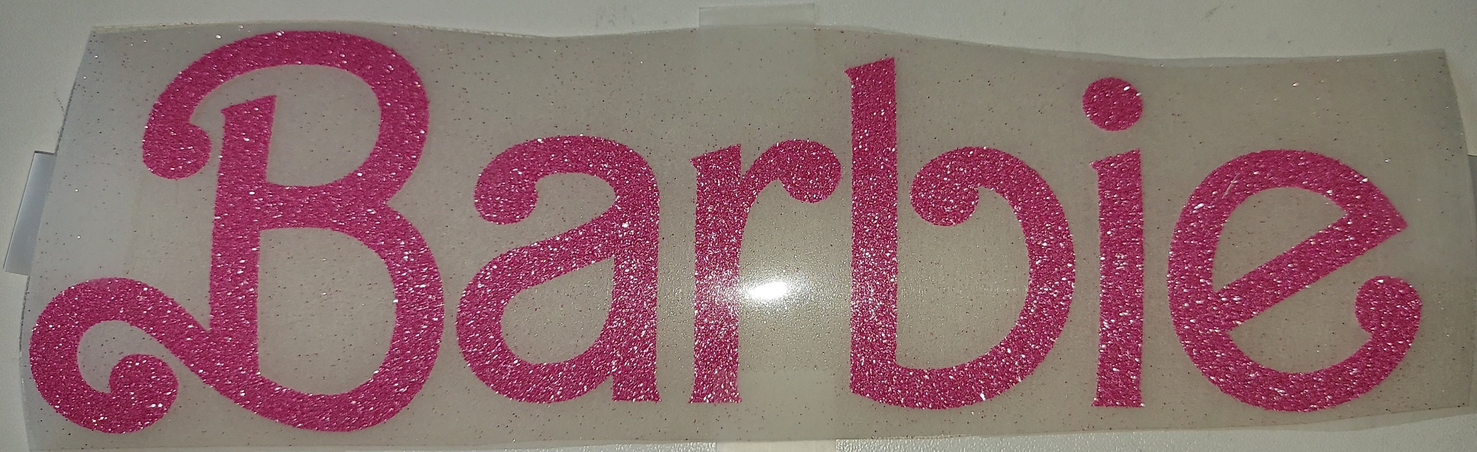 Bubblegum Pink Glitter barbie Iron on Transfer T-shirt Jacket Flamingo ...