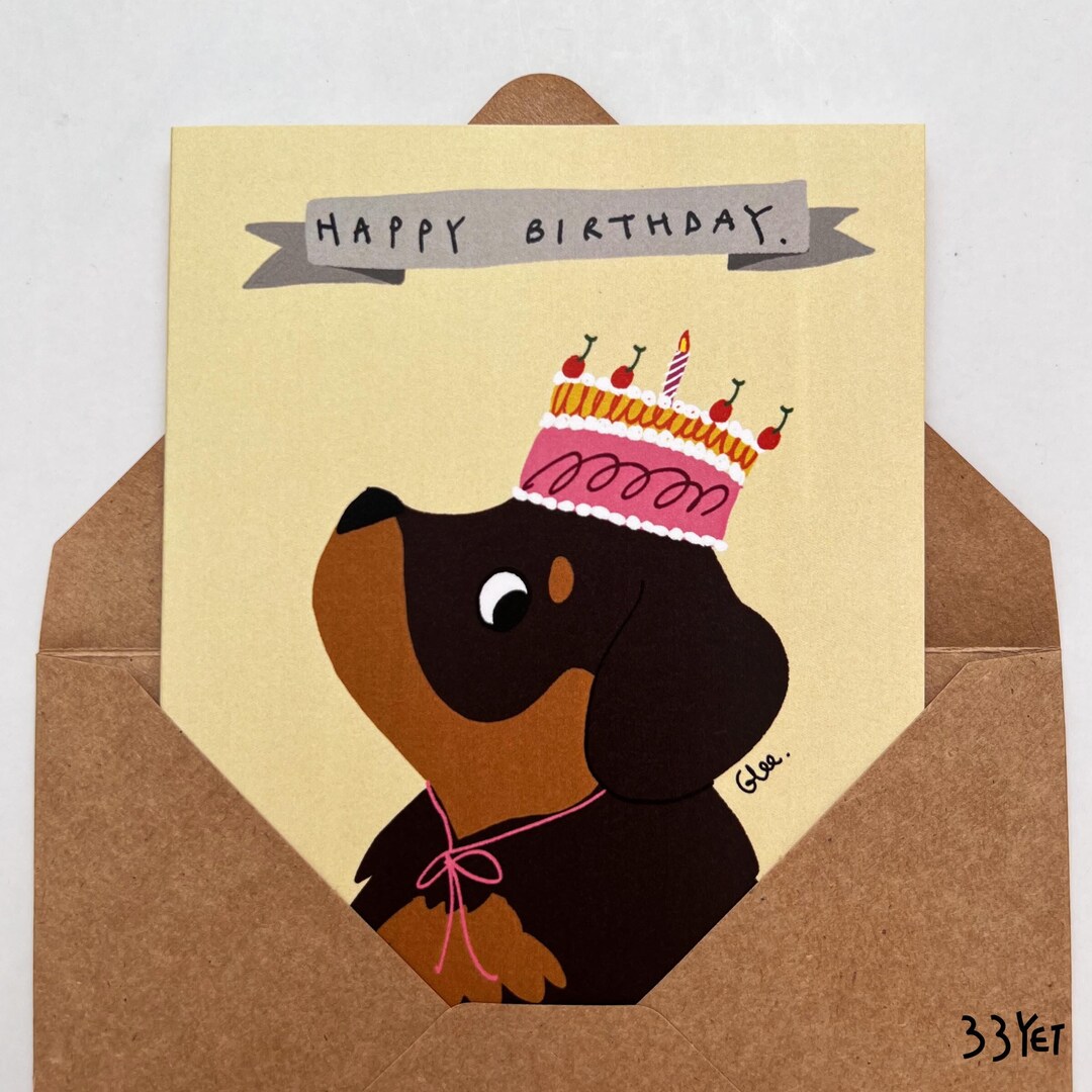 Rottweiler Happy Birthday 014 Dearest My Friend Cute Dog Illustrated ...