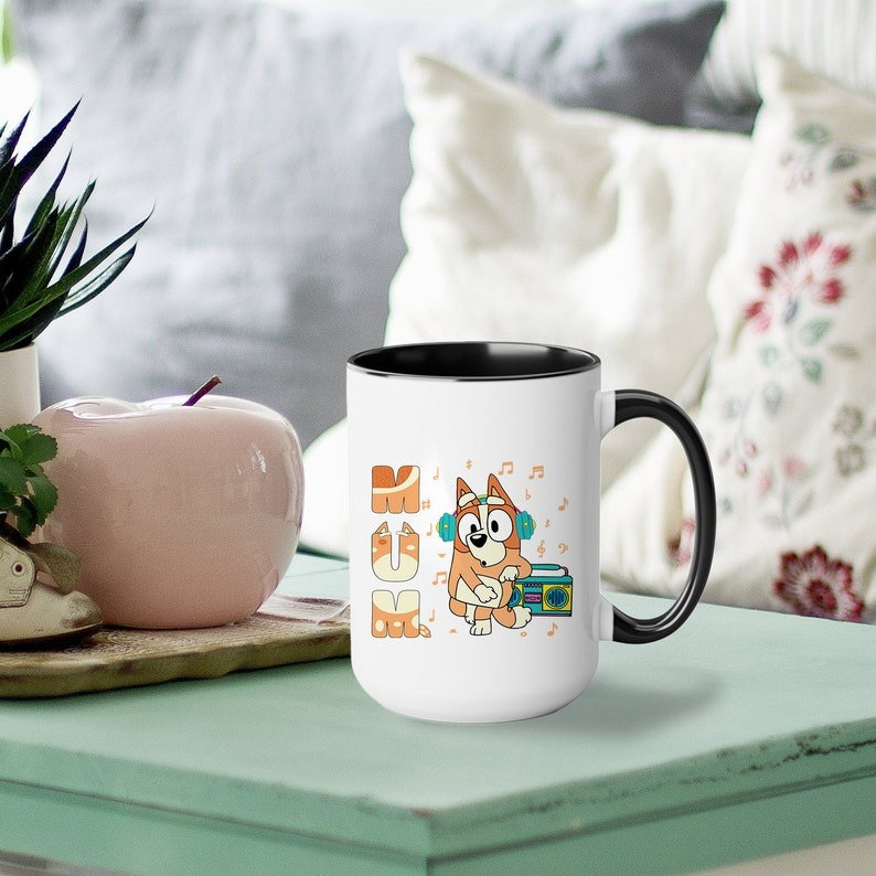Bluey Mum Mug, Best Mum Ever Mug, Personalized Bluey Mom Mug, Bluey ...