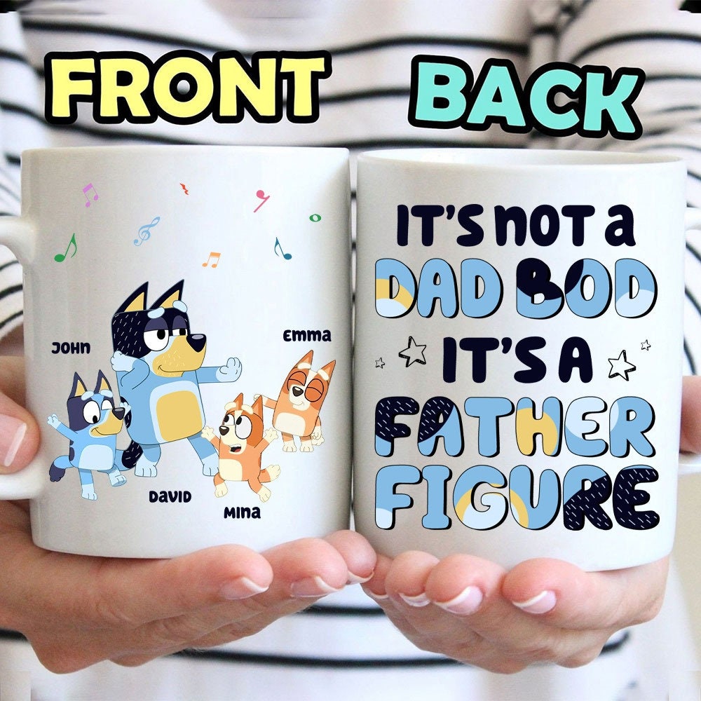 Bluey Dad Life, Bluey Dad Mug, Best Dad Ever Mug, Personalized Bluey ...
