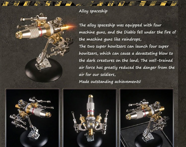 Mechanical Tank Cannon Alloy Armor Series Blind Box Hand-made DIY Metal ...