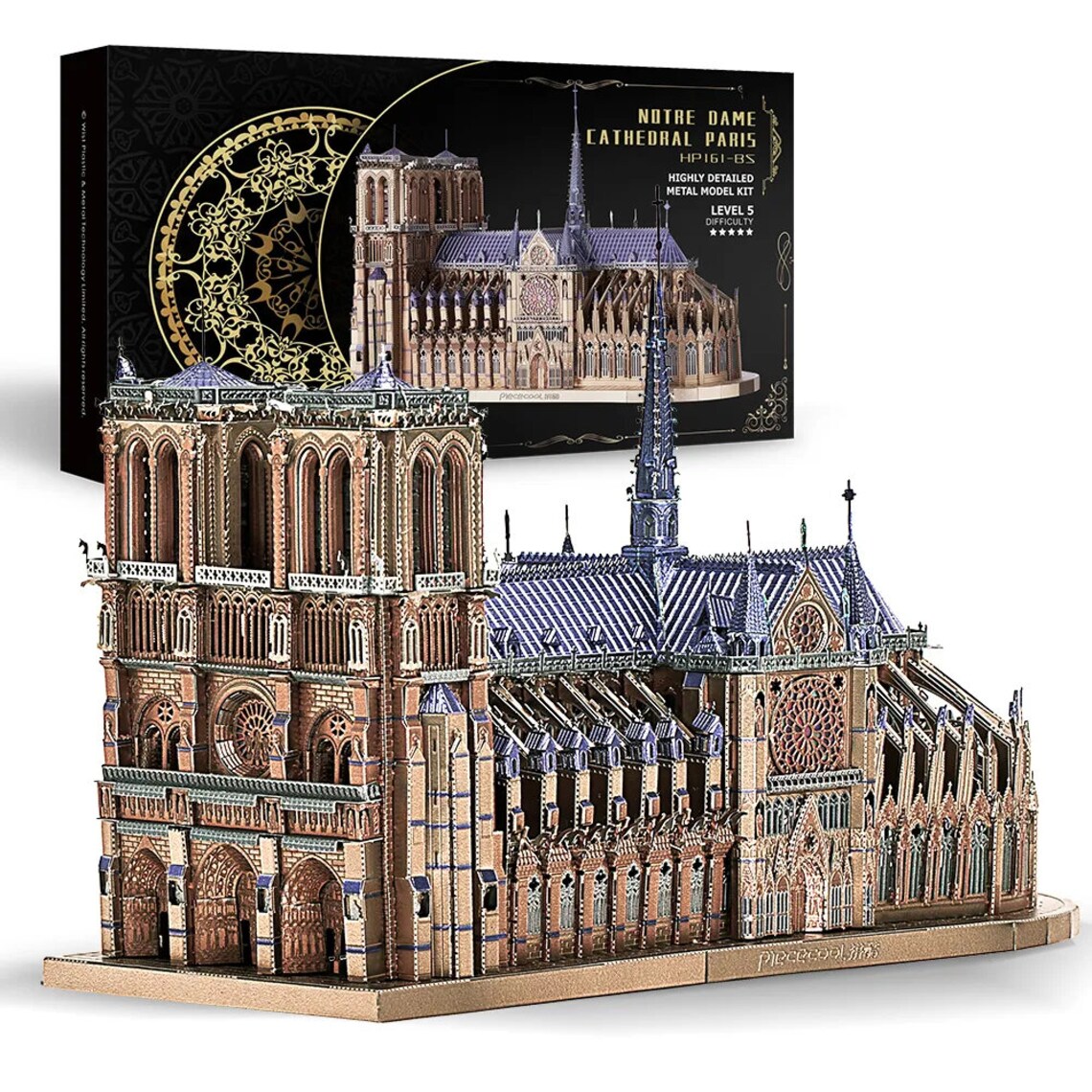 3D Metal Puzzles Jigsaw, Notre Dame Cathedral Paris DIY Model Building ...