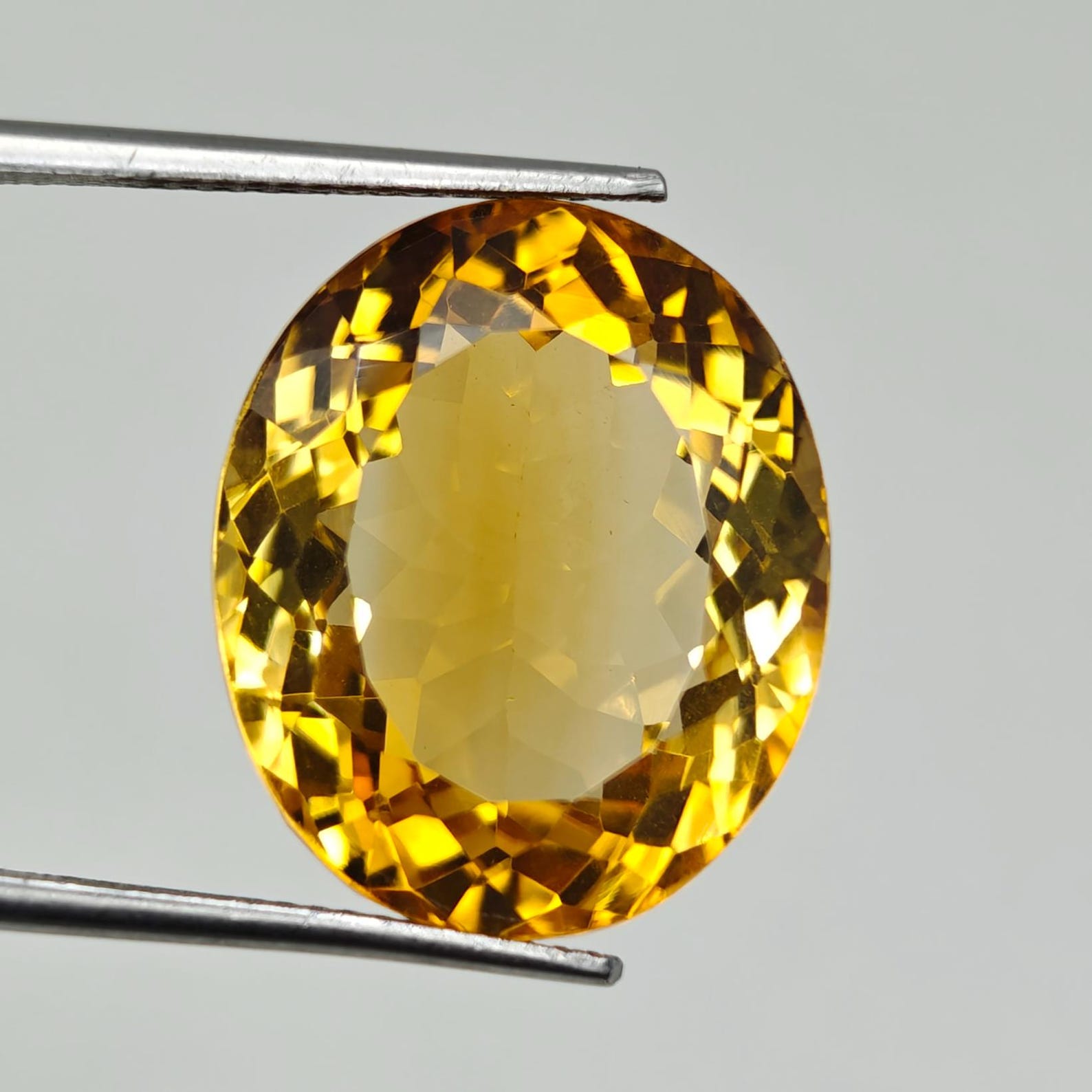 19.90 Ct Natural Citrine Stone Big Size Oval Faceted, Eye Clean ...