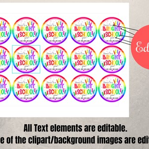 First Day of School Crayons Gift Tags Here's to a Bright | Etsy