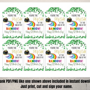 Editable St. Patricks Day Pot of Gold Gift Tagsyou Are the - Etsy UK
