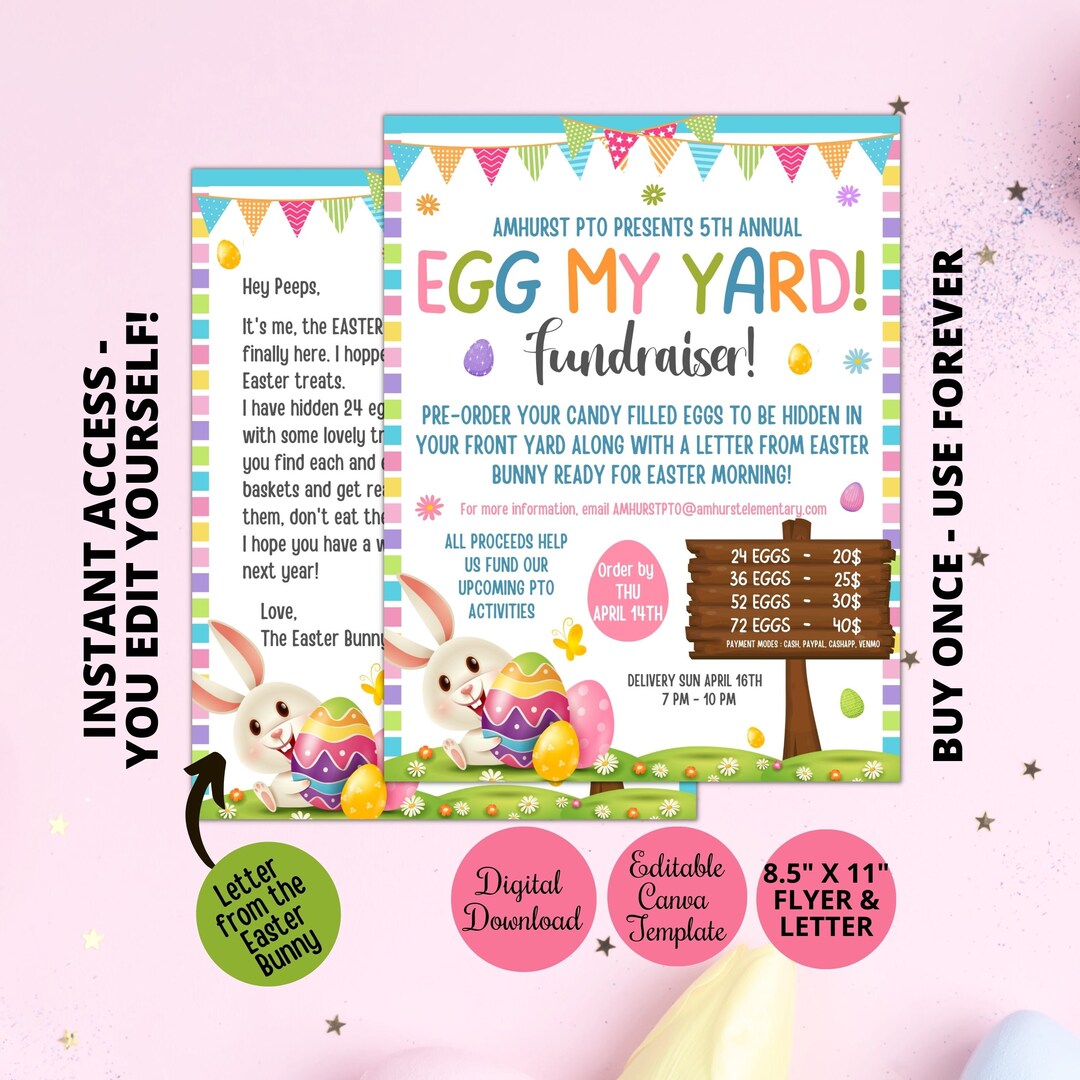 Egg My Yard Fundraiser Printable,egg My Yard Service Marketing Flyer ...