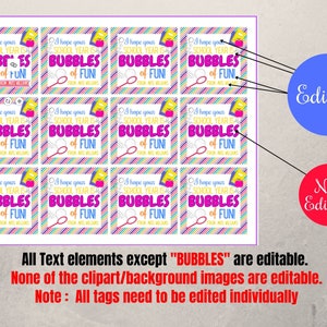 Back to School Bubbles Gift Tags, Hope Your School Year is Bubbles of ...
