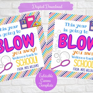 Back to School Bubbles Gift Tags This Year is Going to Blow - Etsy