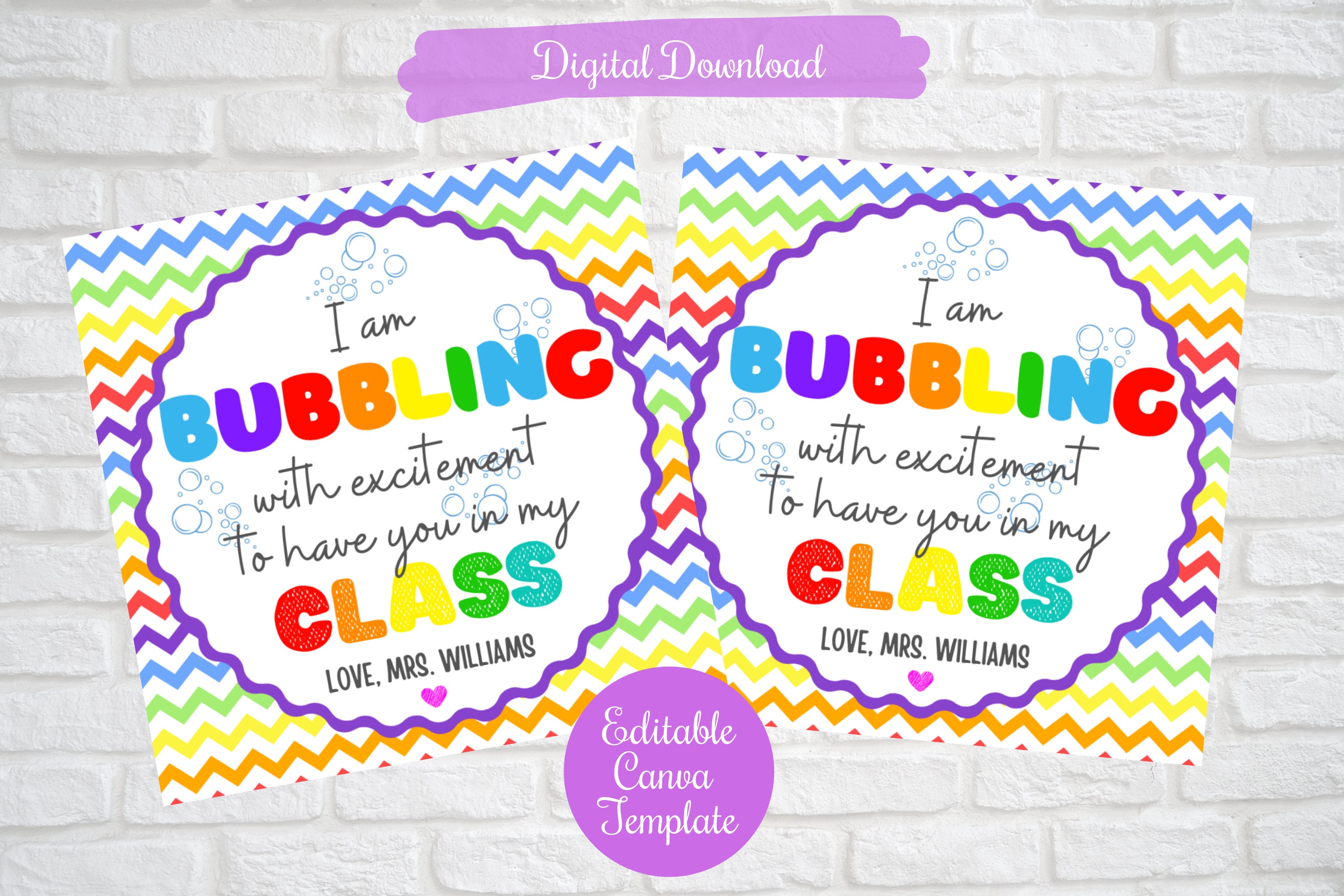 First Day of School Bubbles Gift Tags I Am Bubbling With - Etsy