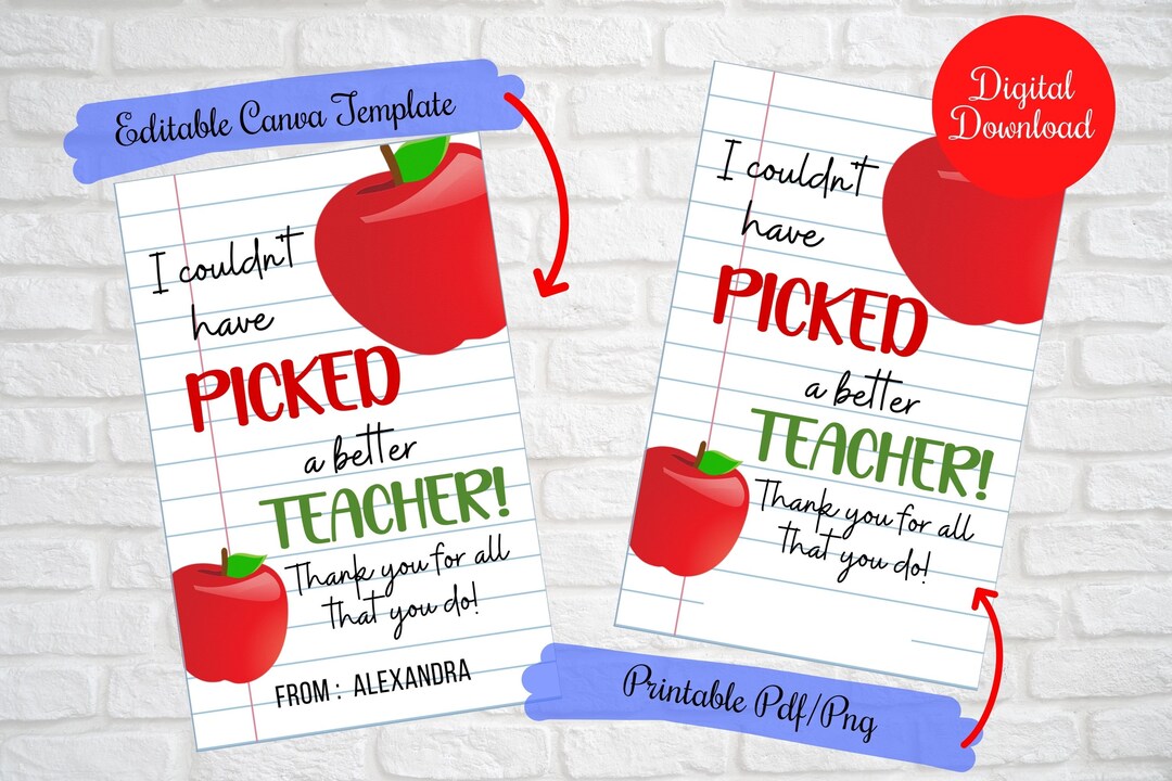 Apple Teacher Appreciation Weekwe Couldn't Have Picked a - Etsy