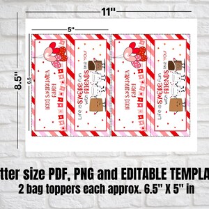 Valentine Smores Treat Bag Toppers, Life is Smore Fun With Friends Like ...