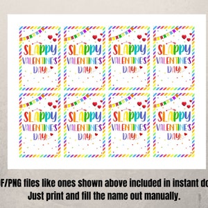 Editable Slap Band Slap Bracelet Gift Tags,slappy Valentines Day Tag ...