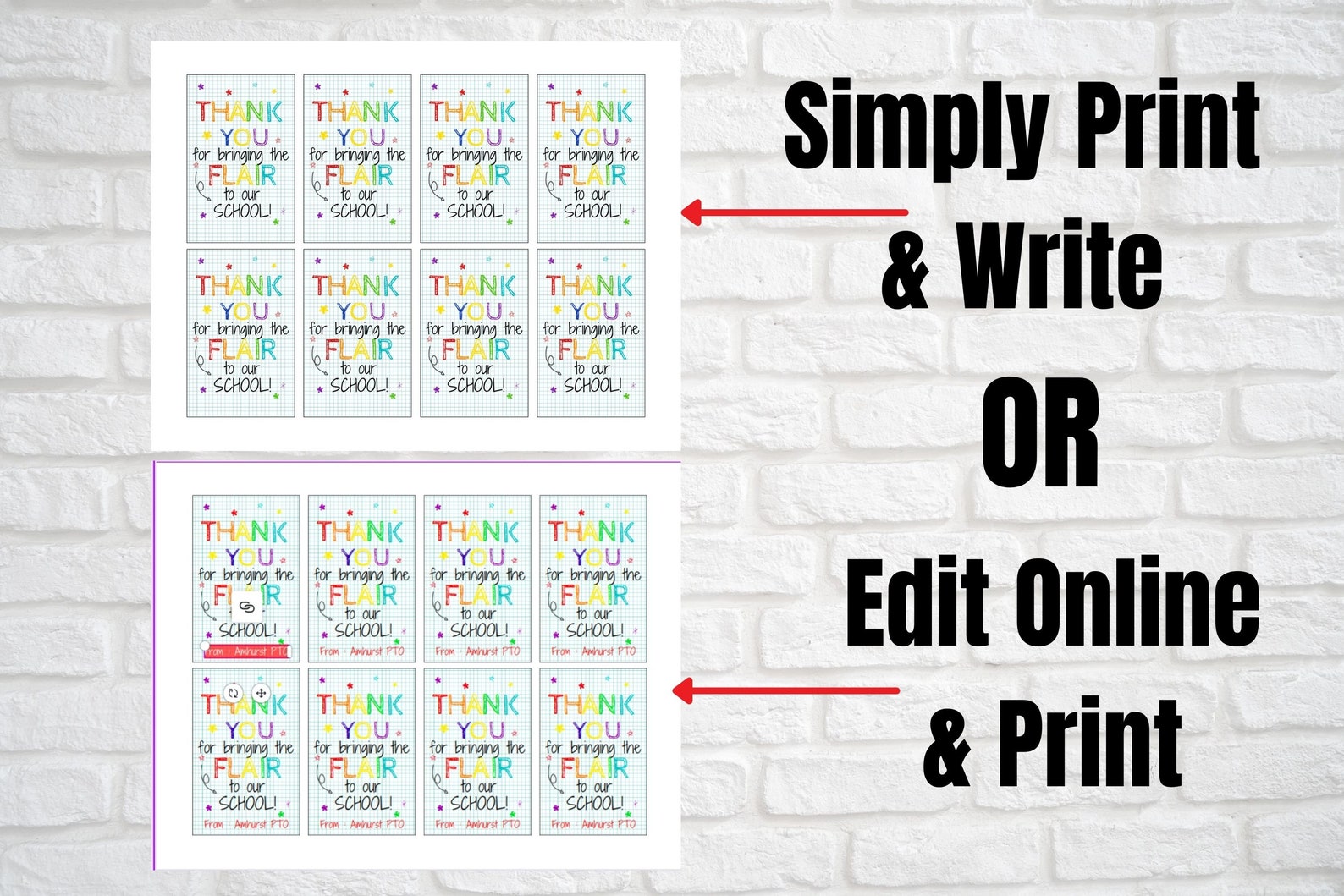 Flair Pen,end of Year Gift Tag for Teacher Admin Staff Appreciation ...