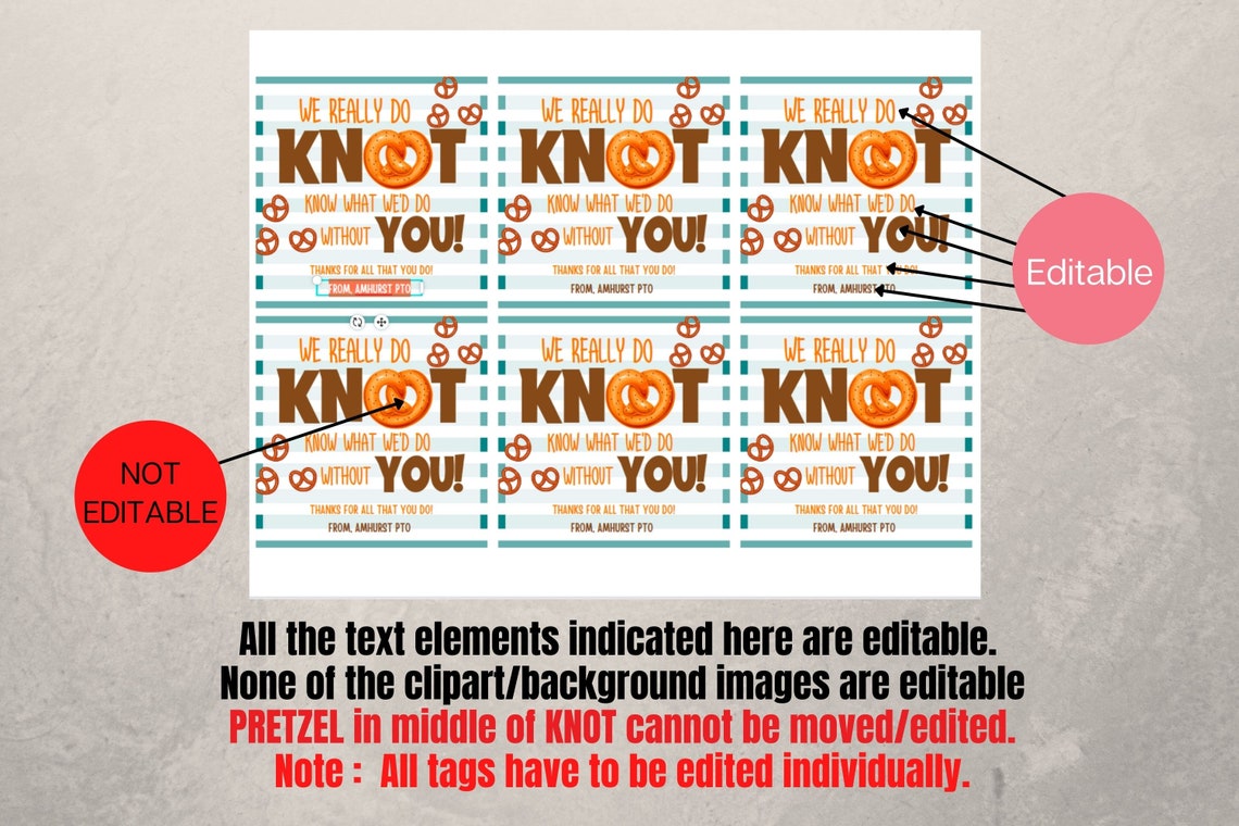 We Do Knot Know What We'd Do Without Youpretzel Teacher - Etsy