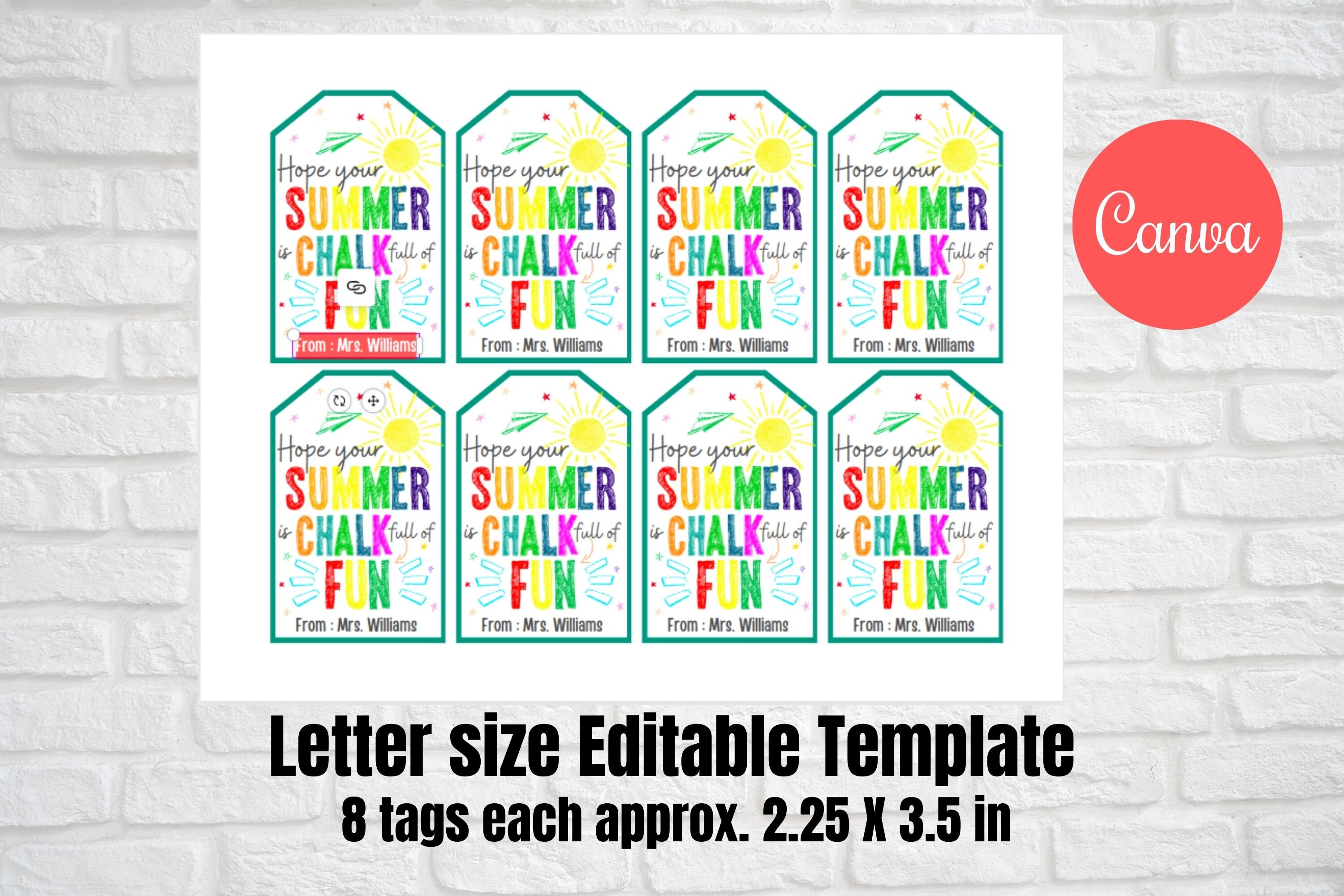 Chalk Full of Fun Gift Tags, End of Year Gift Tags for Students, Last ...