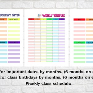 2022 2023 Teacher Planner Printable Binder Inserts - Digital Download ...