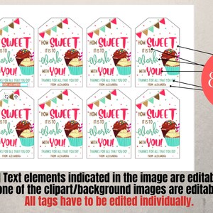 Co-worker Teammate Appreciation Cupcake Gift Taghow Sweet It | Etsy