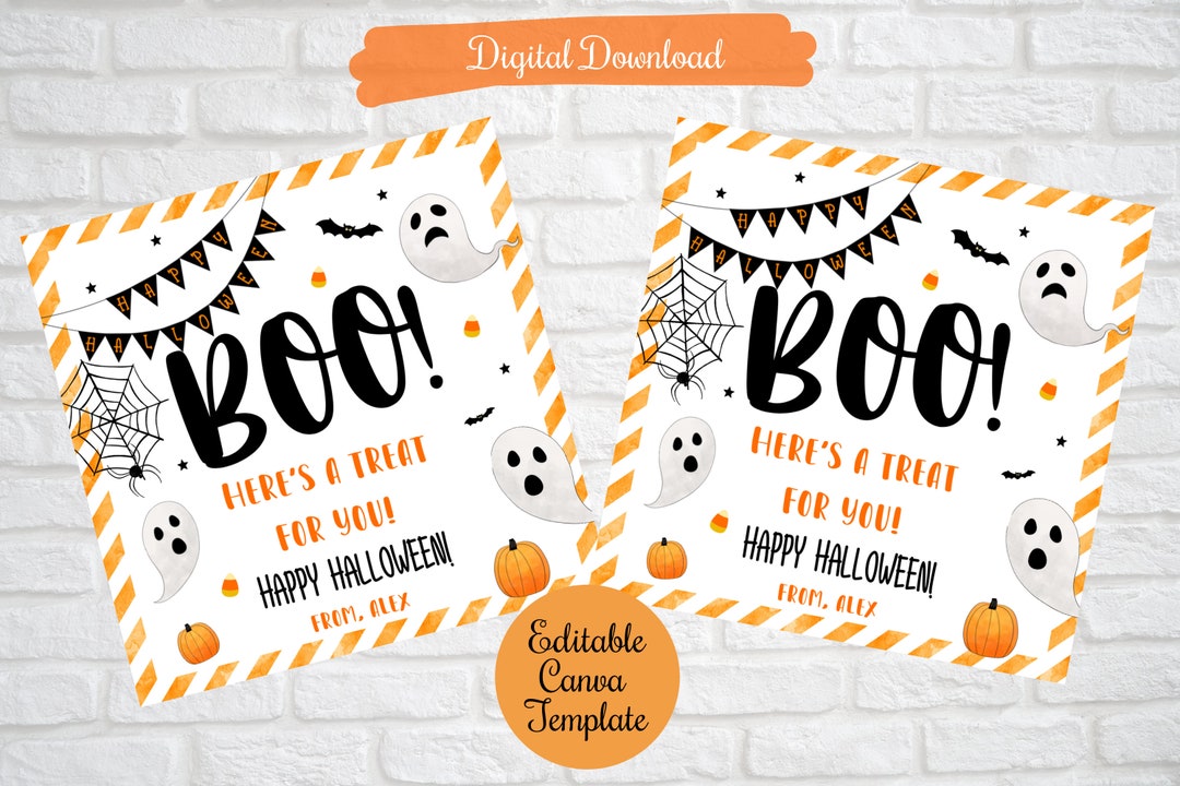 Boo Heres a Treat for You, Halloween Teacher Student Gift Tags ,school ...