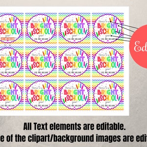 First Day of School Crayons Gift Tags Here's to a Bright - Etsy