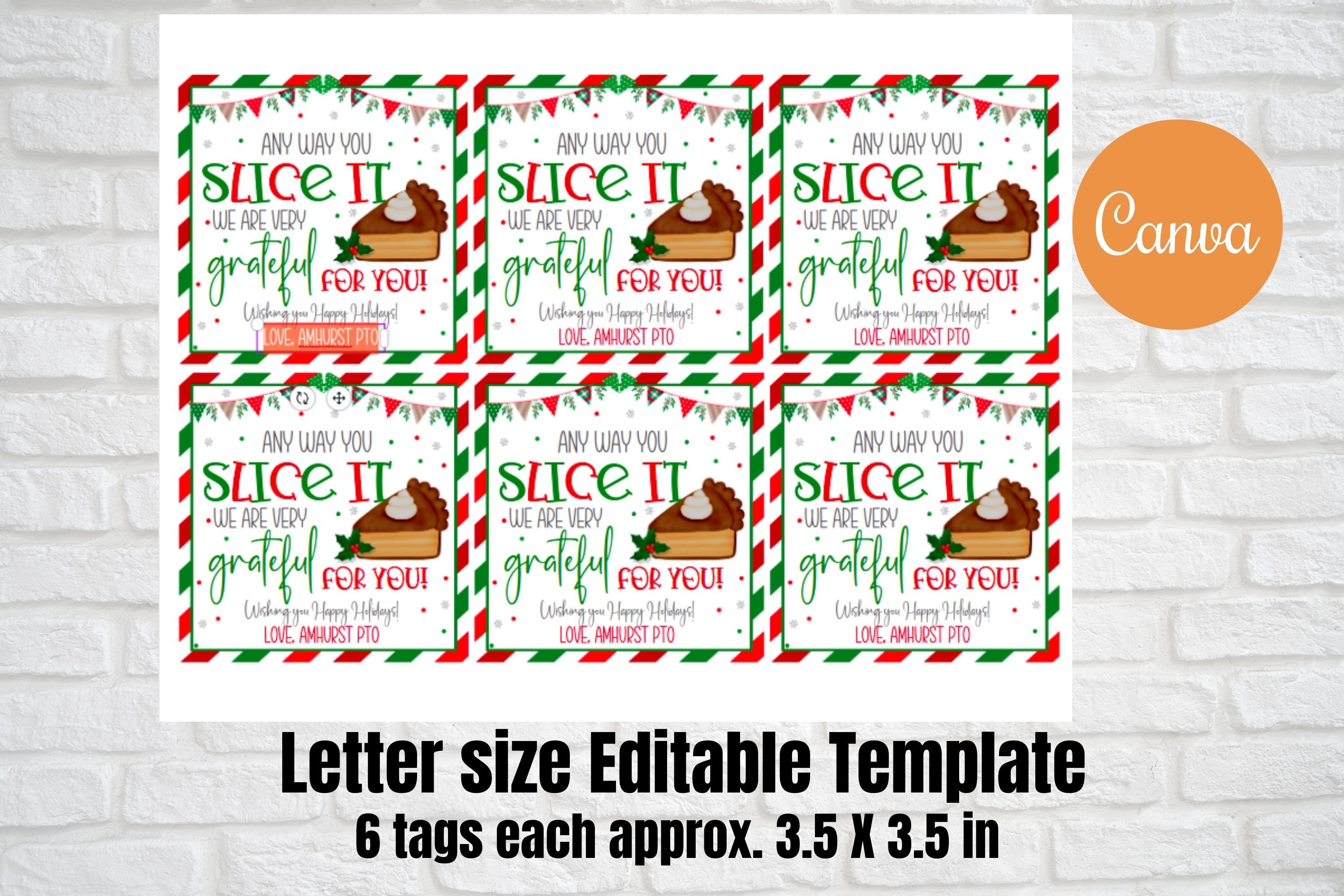 Anyway You Slice It,we Are Grateful for You,christmas Appreciation Gift ...