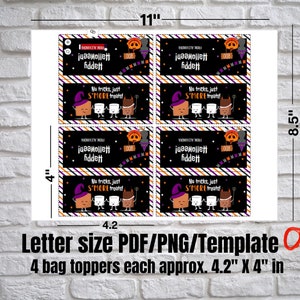 No Tricks Just Smore Treats Halloween Treat Bag Topper, S'mores Gift ...