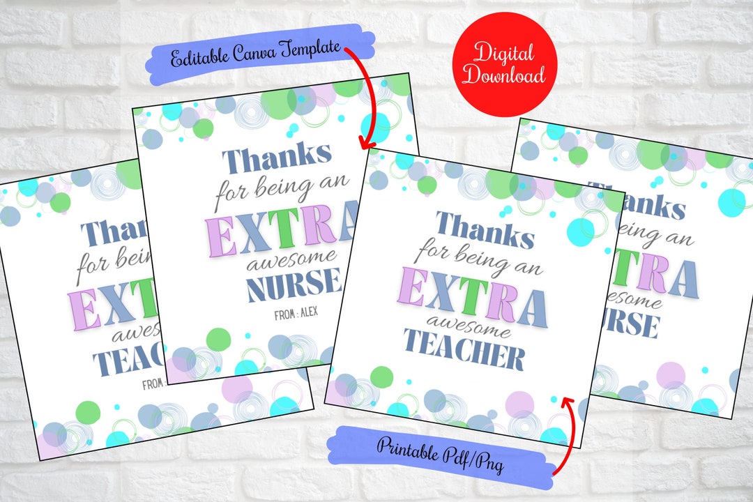 Thanks for Being Extra Awesome Teacher , Nurse, Appreciation Week Extra ...