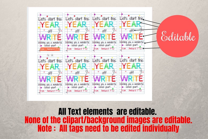 Let's Start This Year off Write, Back to School Pen Marker Gift Tags ...