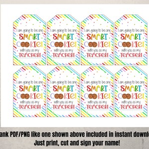 Back to School Cookie Gift Tags for Teacher, I'm Going to Be One Smart ...
