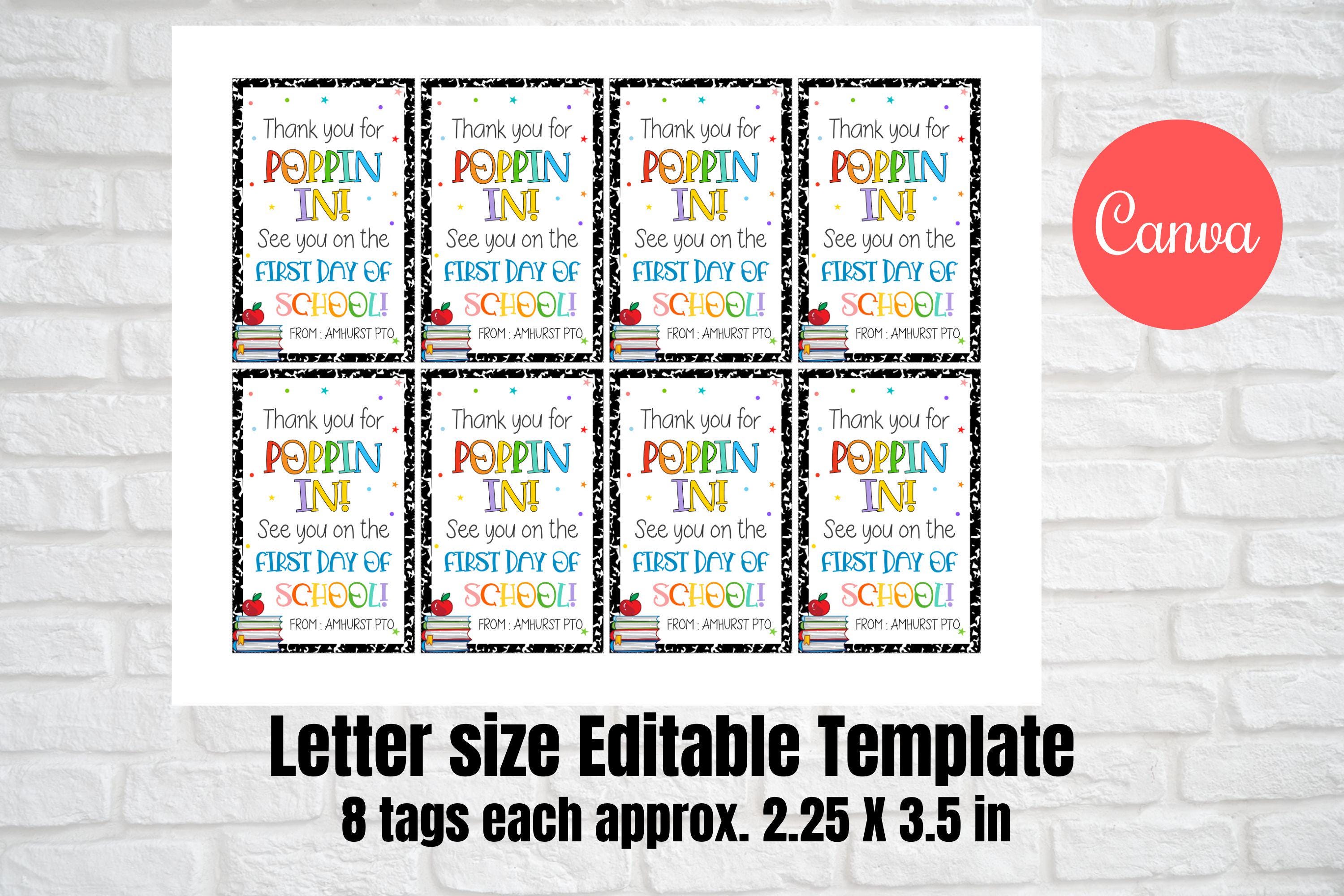 Thank You for Poppin In, See You on First Day of School Lollipop,blow ...