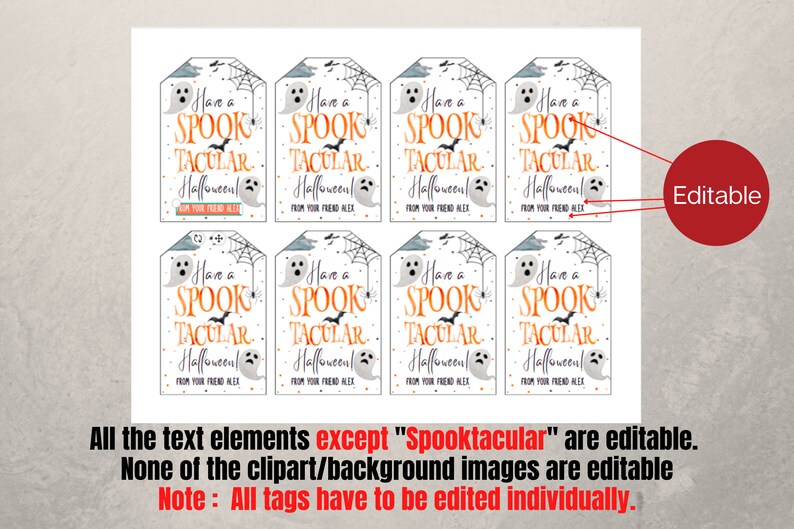 Have a Spooktacular Halloween Gift Tags, Watercolor Spooky Halloween ...