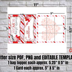 Printable Valentine Kisses Tic Tac Toe Treat Bag Topper and Card ...