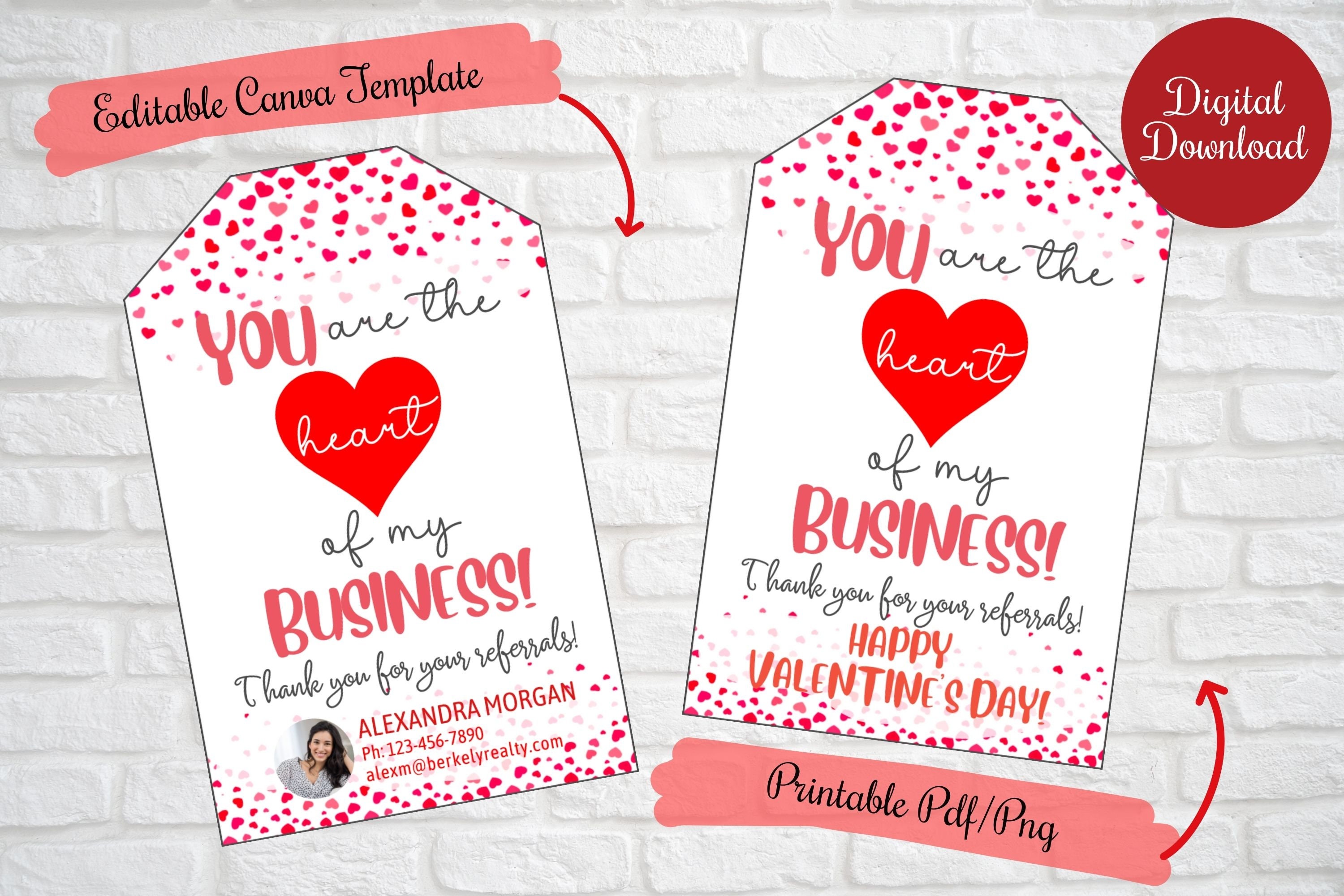 Realtor Valentine Gift Tag for Clientsyou Are the Heart of | Etsy