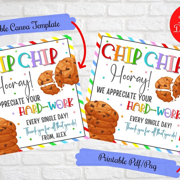 Chip Chip Hooray Staff Appreciation - Etsy UK