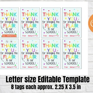 Flair Penend of Year Gift Tag for Teacher Admin Staff - Etsy