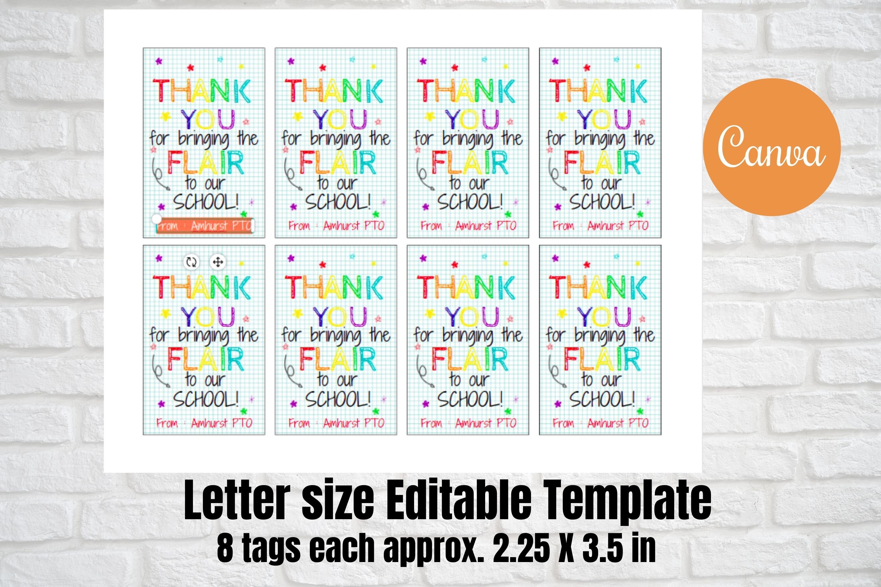 Flair Penend of Year Gift Tag for Teacher Admin Staff - Etsy