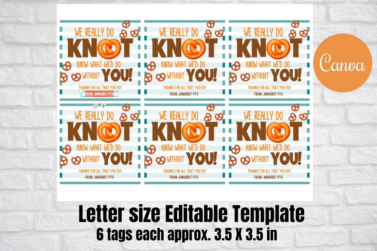 We Do Knot Know What We'd Do Without Youpretzel Teacher - Etsy