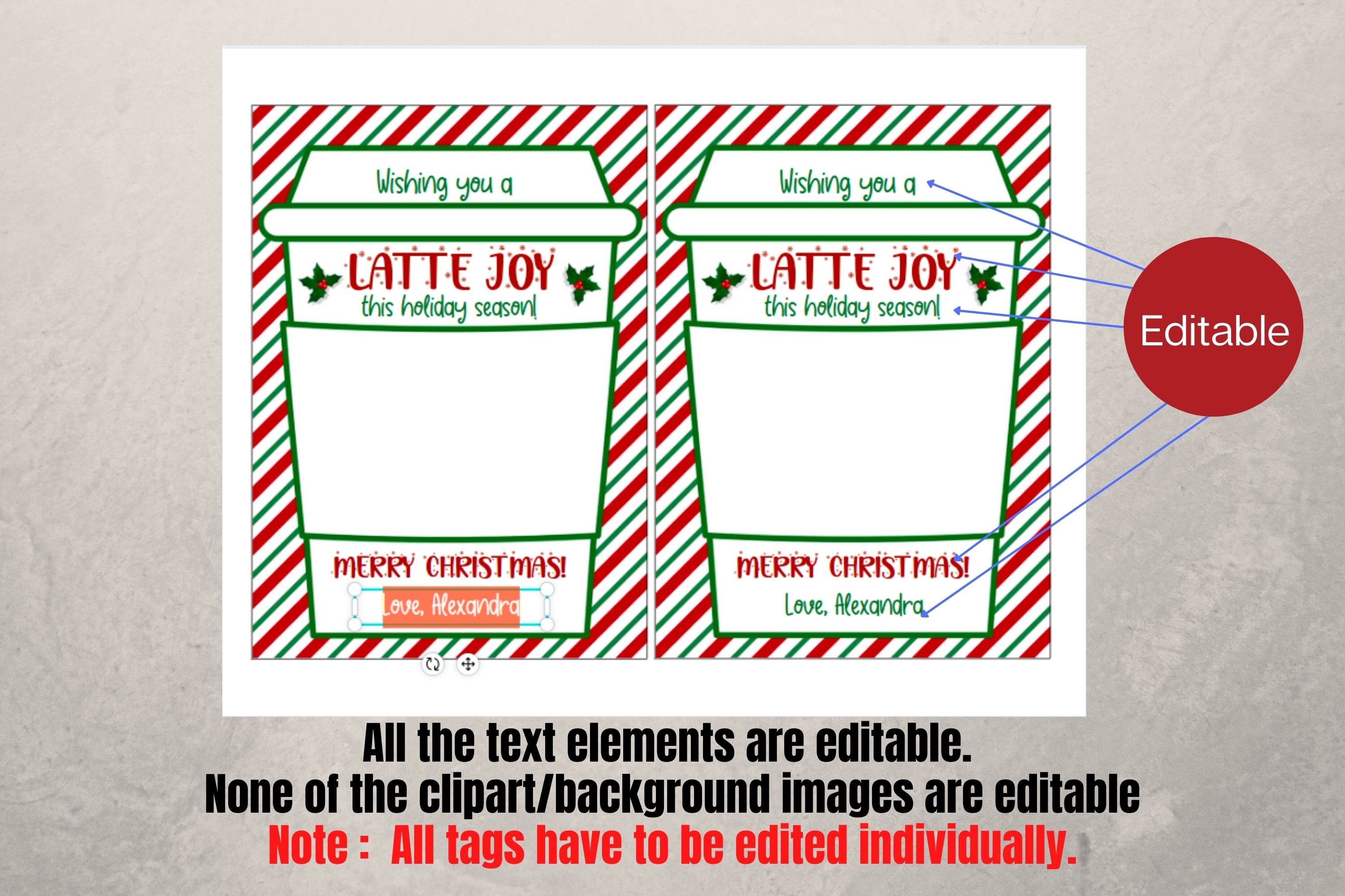 Wishing You a Latte Joy This Holiday Season christmas Coffee | Etsy