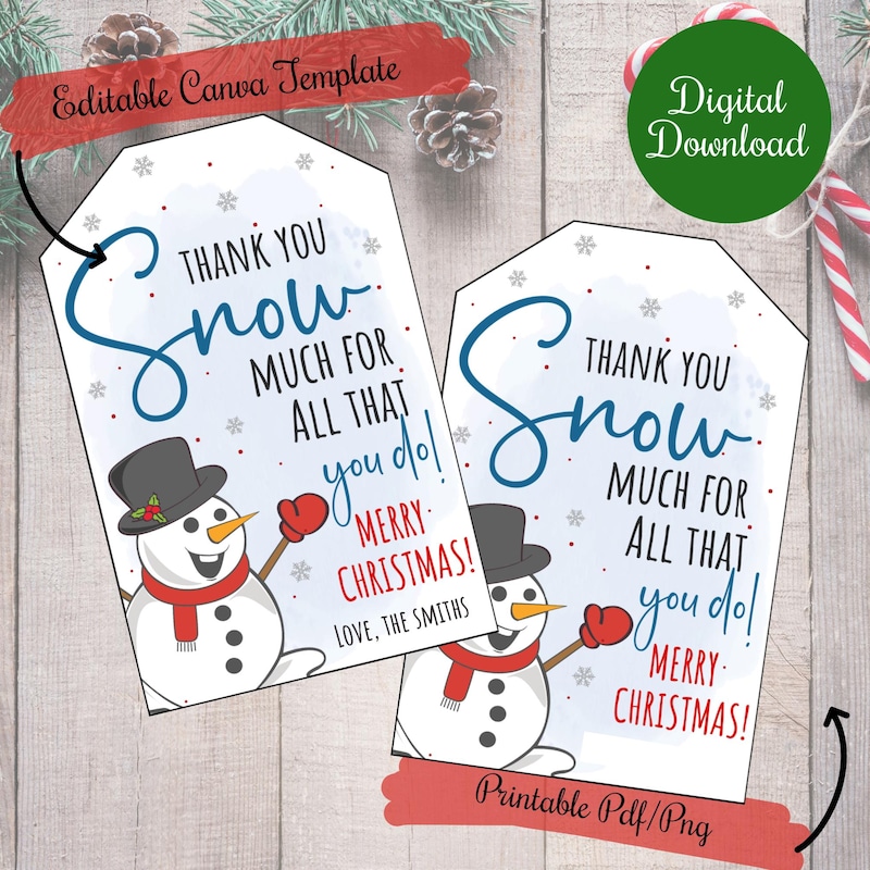 Thank You Snow Much - Etsy