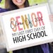 Last First Day of Highschool Senior Year Sign PRINTABLE, Class of 2026 ...