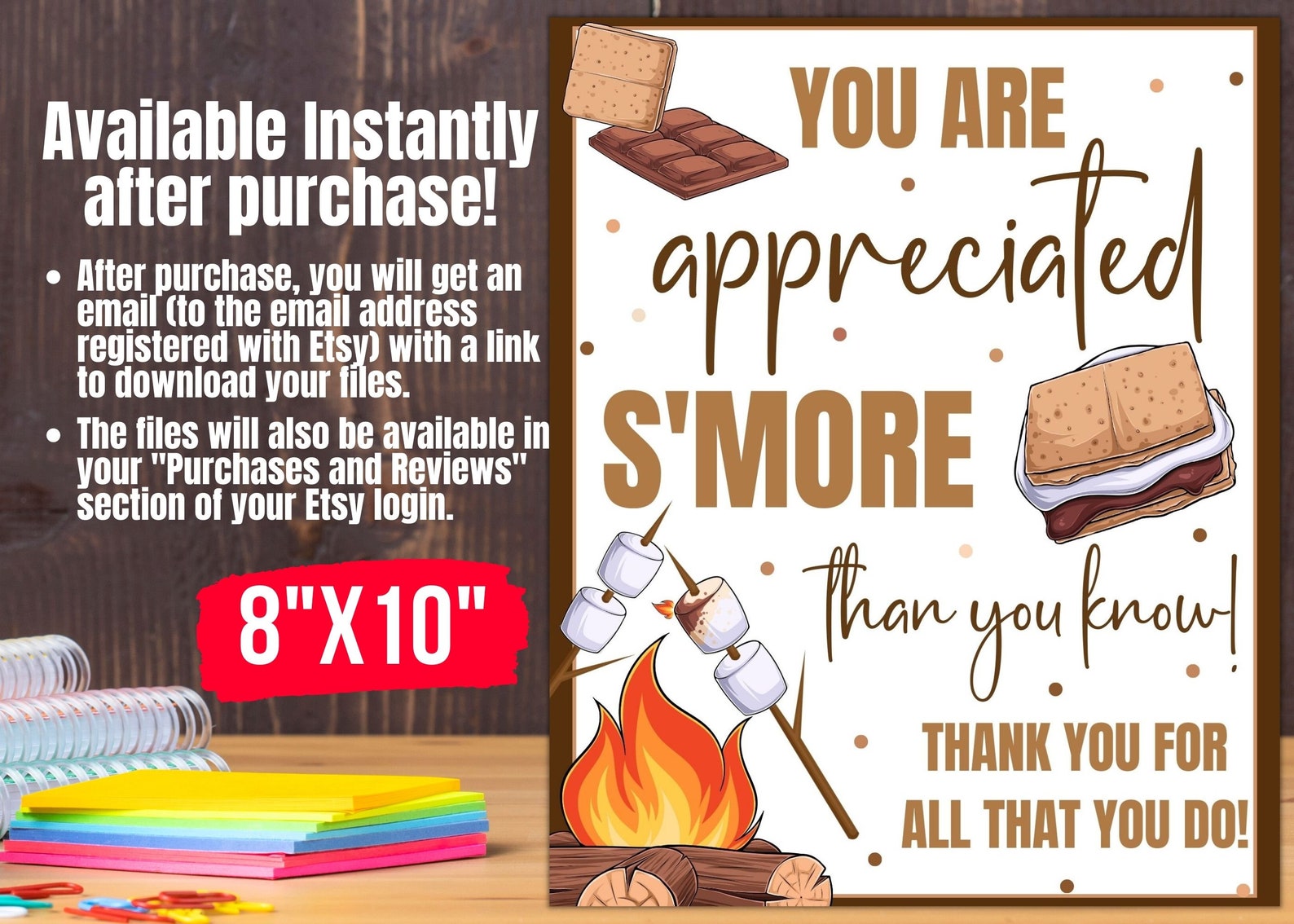 Smores Teacher Appreciation Sign Printable|you Are Appreciated S'more ...