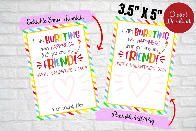 I Am Bursting With Happiness, Fun Size Candy Printable Bursting ...