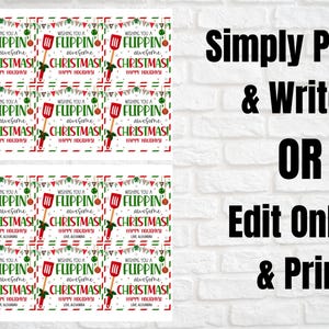 Editable Wishing You a Flippin' Awesome Christmas Treat Tags ,spatula ...