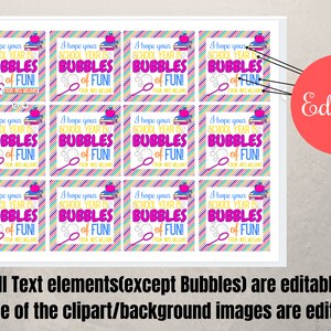 Back to School Bubbles Gift Tags Hope Your School Year is - Etsy