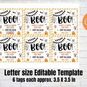 Boo Heres a Treat for You, Halloween Teacher Student Gift Tags ,school ...