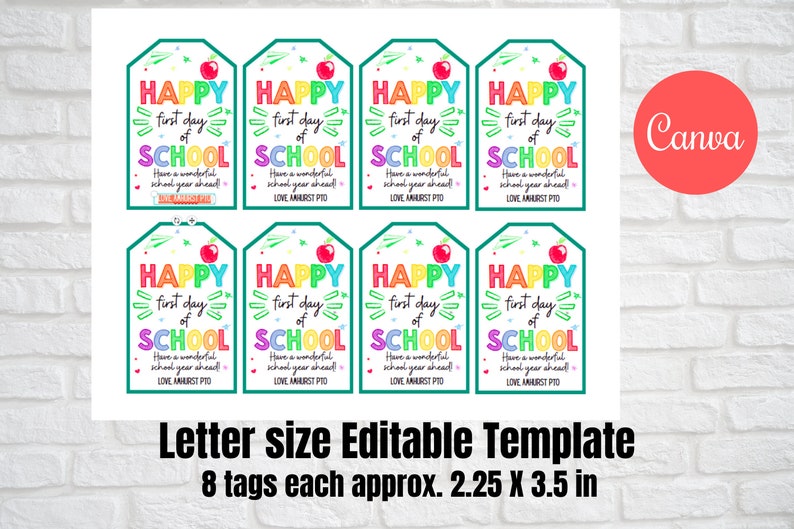 Happy First Day of School Gift Tags for Students Teachers | Etsy