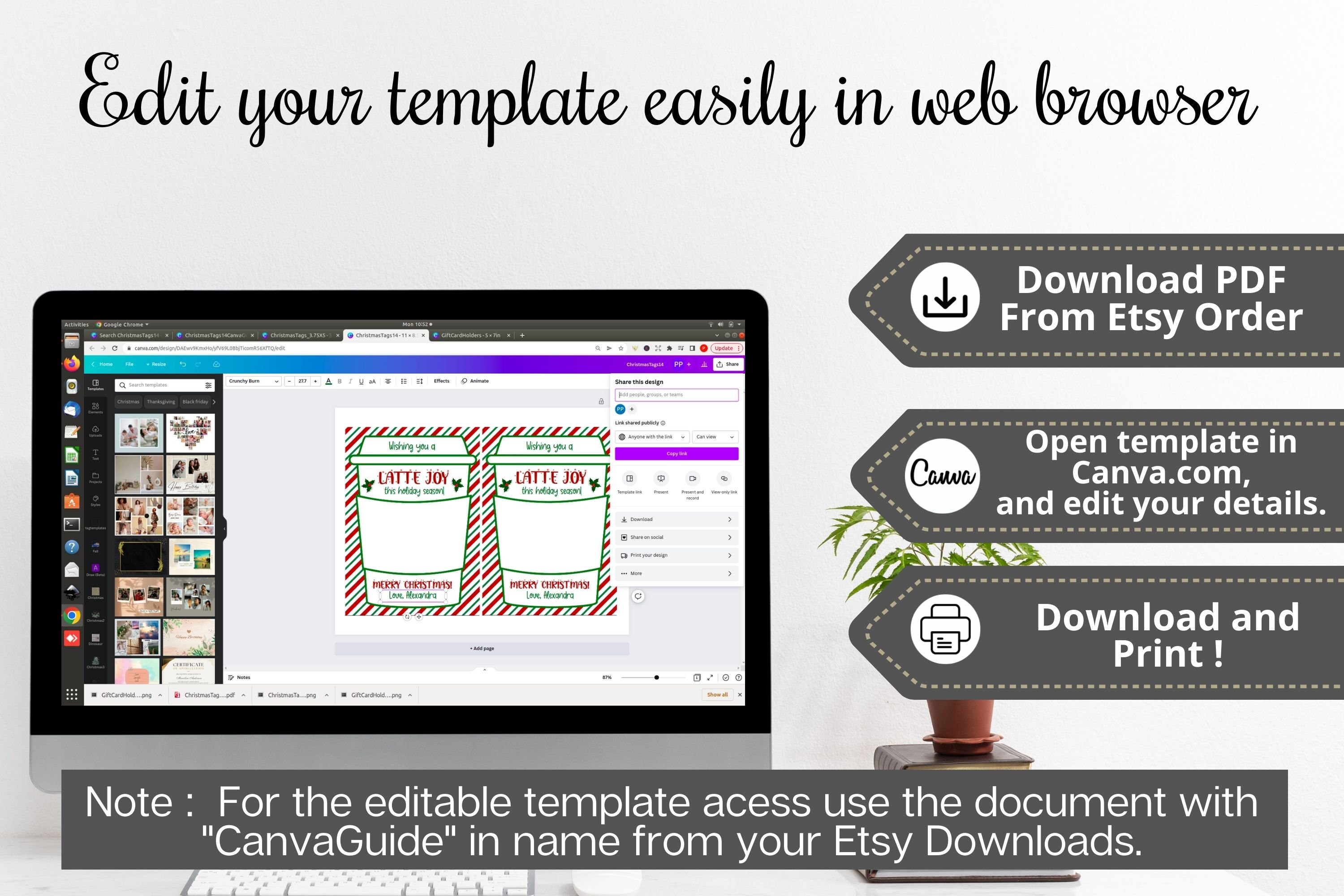 Wishing You a Latte Joy This Holiday Season christmas Coffee - Etsy