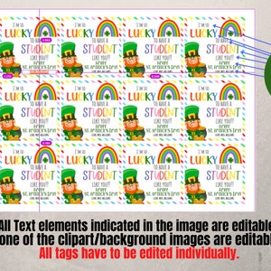 So Lucky to Have Student Like You Printable Gift Tags,st. Patricks Day ...