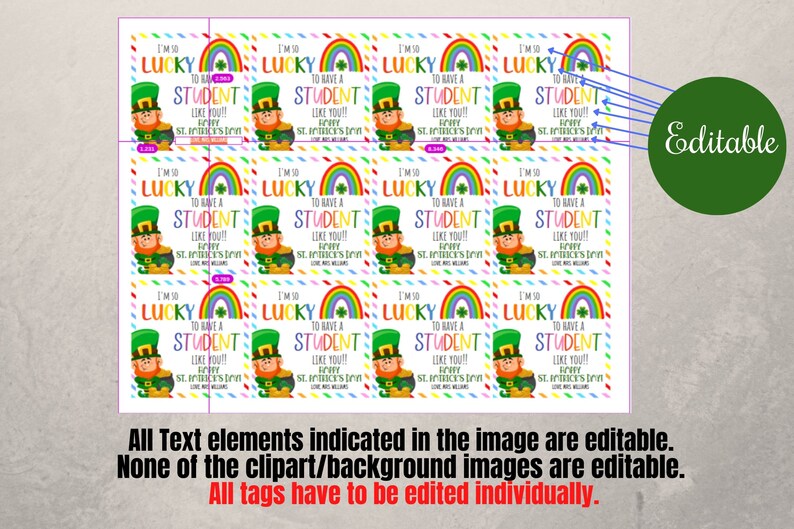 So Lucky to Have Student Like You Printable Gift Tagsst. - Etsy