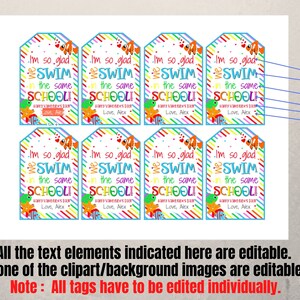 Printable Valentine Fish Crackers Tag,i'm so Glad We Swim in the Same ...