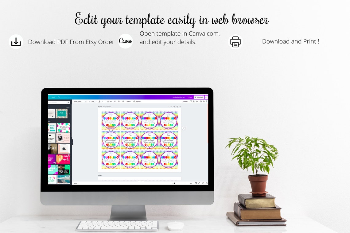 First Day of School Bubbles Gift Tags I Am Bubbling With - Etsy